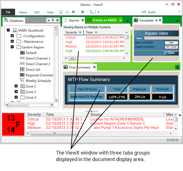ViewX and Virtual ViewX Clients Guide - Arrange Multiple Document Windows in the Document ...